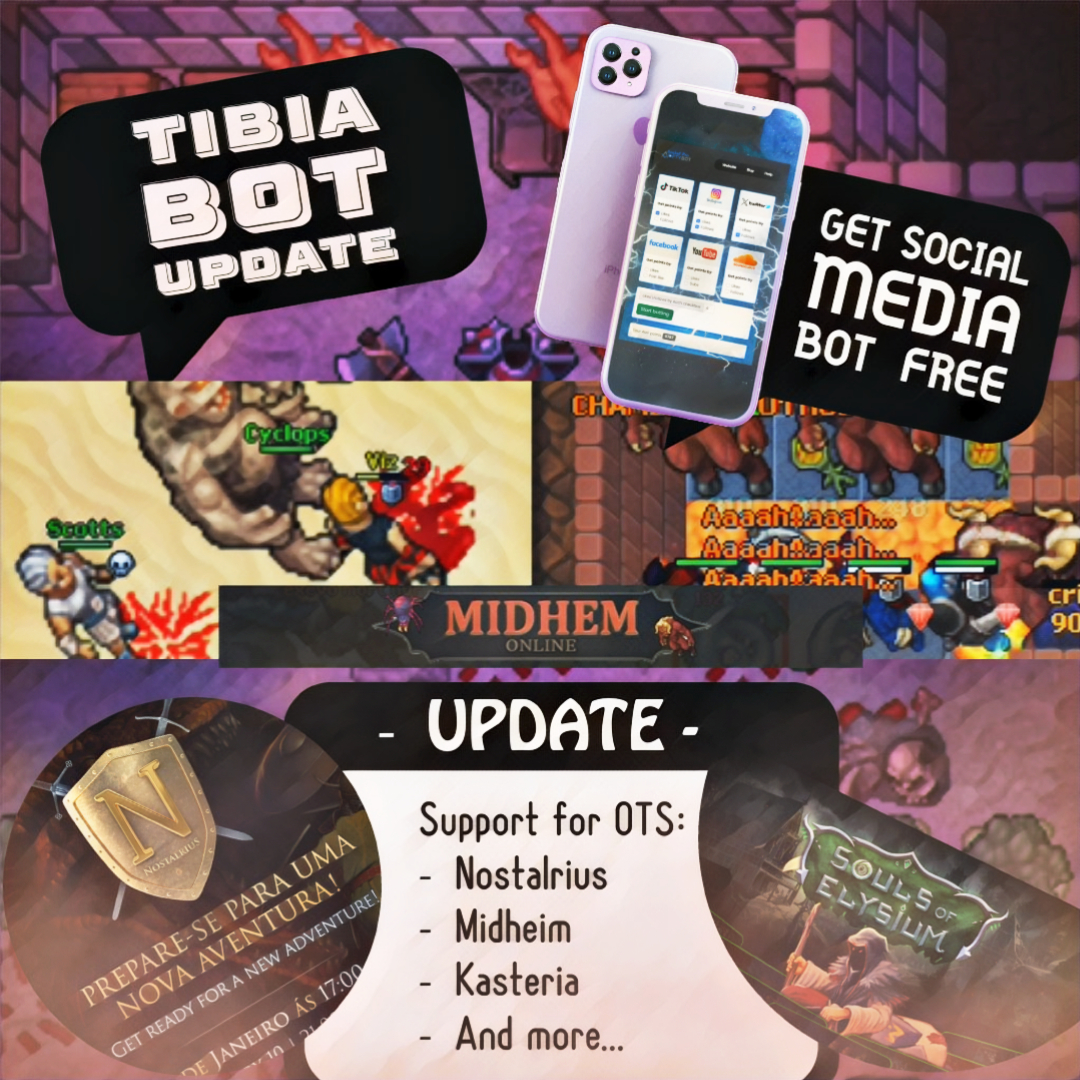 Update 2.6.9 | Nostalrius - Kasteria - Midheim - LoftyBot Tibia